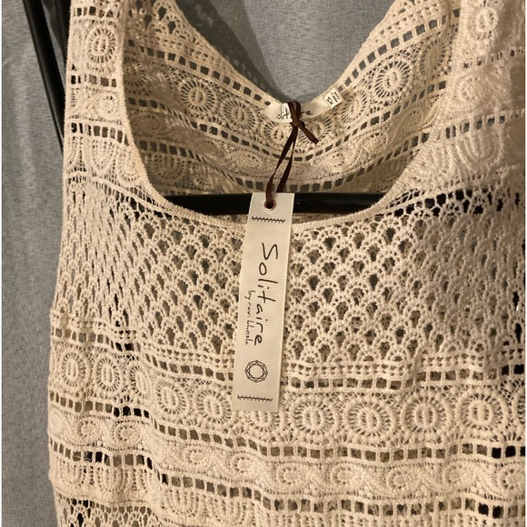 Solitaire | Dresses | Junior Size Xs Sheer Embroidered Knit Dress ...